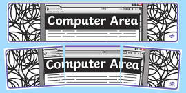 FREE! - 👉 Computer Area Sign (teacher made)