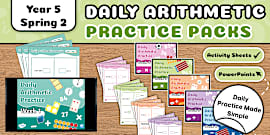 👉 Year 5 Autumn 2 Daily Arithmetic Practice Pack