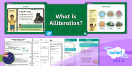 KS2 Alliteration PowerPoint (teacher made) - Twinkl