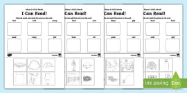 CCVC and CVCC Words Cut and Paste Worksheet