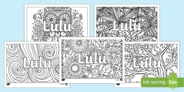 FREE! - Mila Mindfulness Name Colouring Activity - Twinkl