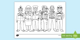 Police Officer Finger Puppets (teacher made) - Twinkl