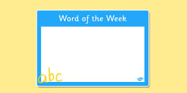 Words of the Week Display Poster (teacher made)