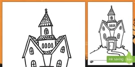 Halloween Haunted House Tracing Activity | Twinkl Resources