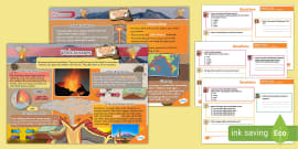 Three Stages of Volcanoes Flap Book for K-2nd Grade - Twinkl