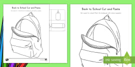 Preschool Backpack Trace and Color Worksheet / Worksheet, worksheet