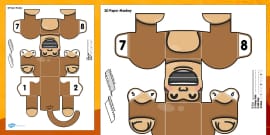 Woodland 3D Animals Paper Model Printables - FREE