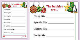 Santa Simile Poem Template