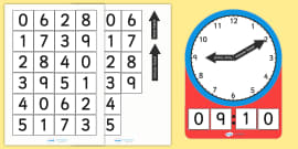 Interactive Digital Clock - Display Cut-Outs (teacher made)