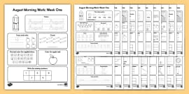 Kindergarten January Morning Work Bundle (teacher made)