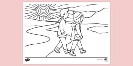 FREE! - Child Interrupting Another Child (Eyes Open) Colouring Sheet