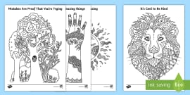 Turtle Mindfulness Colouring Page