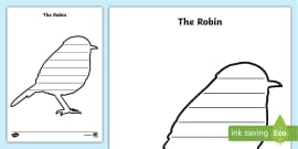 Robin Writing Template - Twinkl Writing