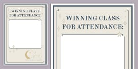 Editable School Attendance Percentage Chart/Display Poster