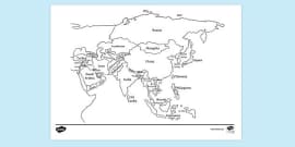 Asia Fact File Template, Asian Countries, Continents