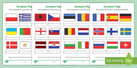 Asia Flag Worksheet (teacher made) - Twinkl