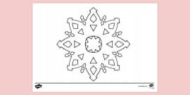 FREE! - Printable Snowflake Drawing Template | Colouring Sheets
