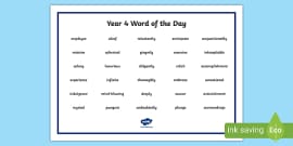 Year 3 Word of the Day Word Mat (teacher made) - Twinkl