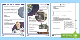 Man on the Moon KS2 Fact Worksheet (Hecho por educadores)