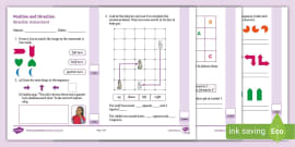 Y3 and Y4 Position and Direction Challenge Cards - Twinkl