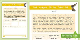 New Zealand Native Trees Worksheets (teacher made)