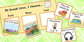My Break Time Choices - break time, choices, cards, options