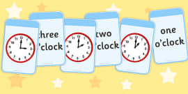 Clock Matching Game - O' Clock - ESL Clock Time Matching Game