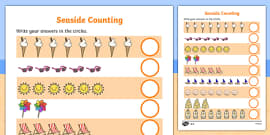 Beach Counting Worksheet / Worksheet - Number Skills