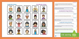 Comfortable and Uncomfortable Feelings Activity - Twinkl