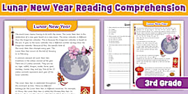 Third Grade Chinese New Year Reading Comprehension Worksheet