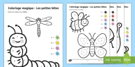 Coloriage magique de printemps (teacher made) - Twinkl