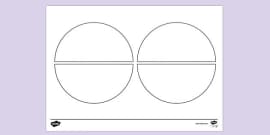 Square in Halves Colouring Sheet | Colouring Sheets