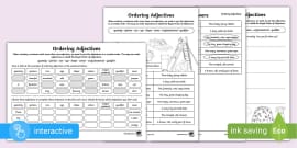 Pumpkin Adjective Order Worksheet / Worksheet (teacher made)