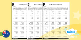 Addition and Subtraction Maths Challenge Cards