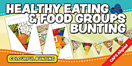 Gr3 Life Skills T2 Healthy Eating Food Groups Banner (CAPS)
