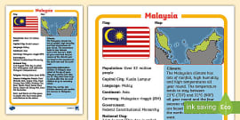 KS2 Malaysia Research Activity - Twinkl - KS2 (teacher made)
