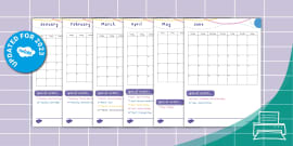 2022-2023 Month at a Glance Calendar (teacher made)