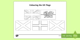 Printable Flags of Scotland - Colouring Page - Twinkl