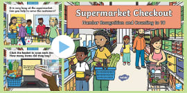 The Supermarket Aistear Cut and Paste Worksheet
