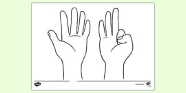 FREE! - Finger Counting Two Colouring | Colouring Sheets