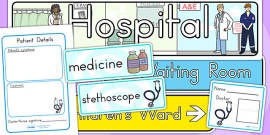 Hospital Dramatic Play Signs - Twinkl