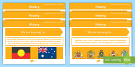 Year 6 Australian HASS History Content Descriptors Display Pack