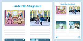 Cinderella Themed Cut and Stick Time Sequencing Worksheet / Worksheet