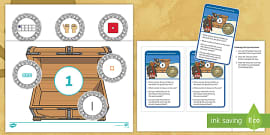EYFS Maths Matching Numeral and Quantity Challenge: Pirate Treasure