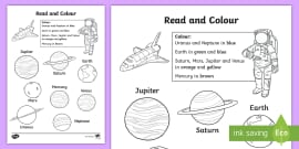 FREE! - The Planets Colouring Sheets - Space, planets, planet, A4, activity