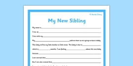 Sibling Rivalry Worksheet