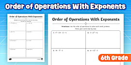 Sixth Grade Math Basic Skills Fraction Operations Worksheet
