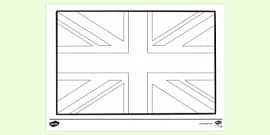 Union Jack Colouring Early Years' Sheet | Twinkl Resource