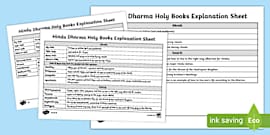 Hindu Dharma Fact File Template (teacher made) - Twinkl