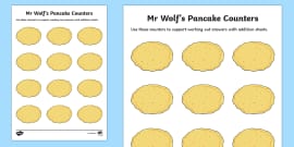 Word Mat to Support Teaching on Mr Wolf's Pancakes